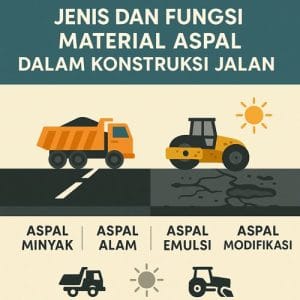Material Aspal, Jenis & Fungsinya Dalam Pembuatan Jalan